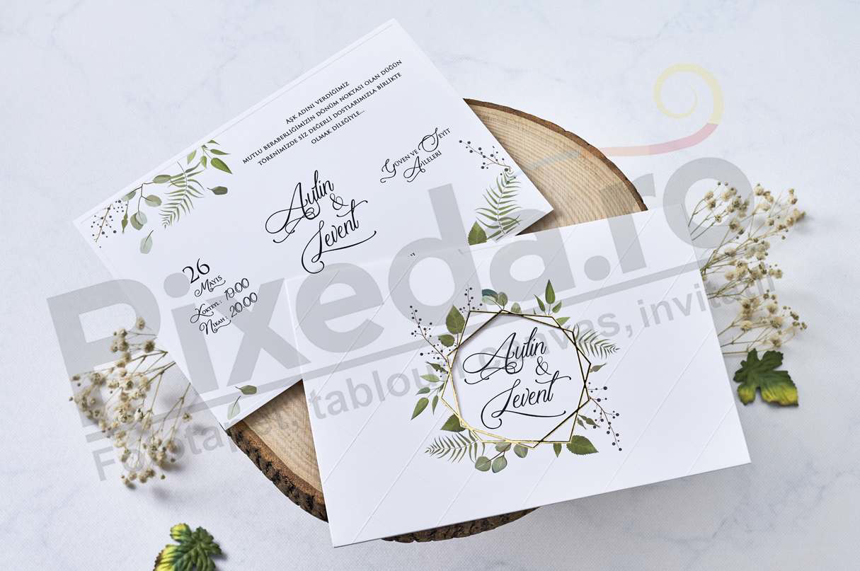 Invitatii nunta 1115 | Pixeda - Invitatii, tablouri canvas, fototapet