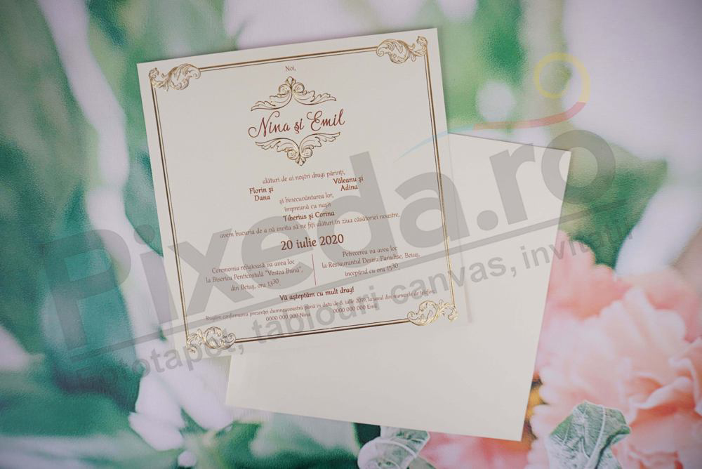 Invitatii nunta 1134 | Pixeda - Invitatii, tablouri canvas, fototapet