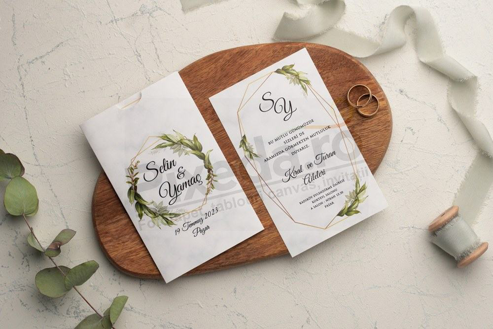 Invitatii nunta 9182 | Pixeda - Invitatii, tablouri canvas, fototapet